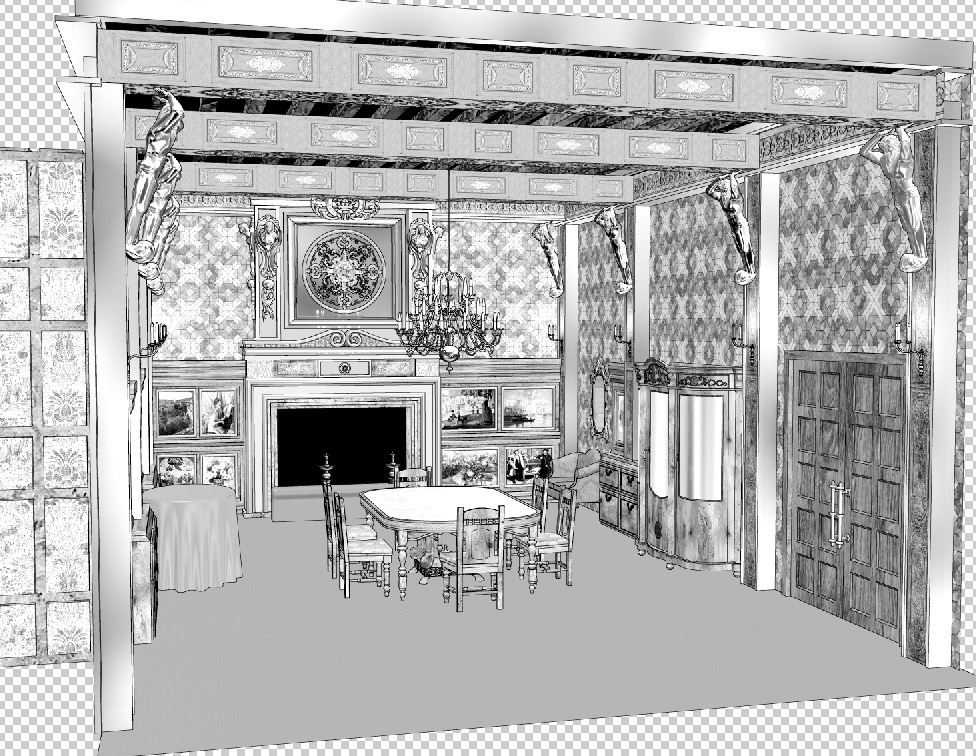 漫画背景 洋間04 - alumin2 - BOOTH