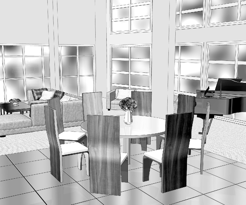 漫画背景 リビングルーム05 - alumin2 - BOOTH