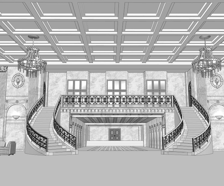 漫画背景 ホテルロビー04 - alumin2 - BOOTH