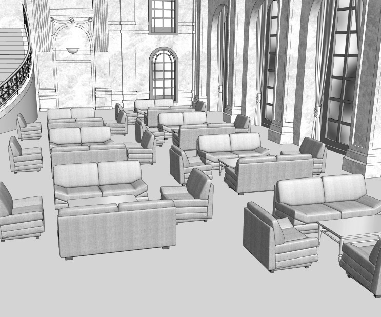 漫画背景 ホテルロビー04 - alumin2 - BOOTH