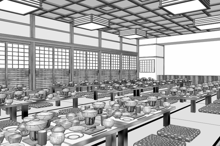 漫画背景 大広間宴会場01 - alumin2 - BOOTH