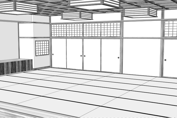 漫画背景 大広間宴会場01 - alumin2 - BOOTH