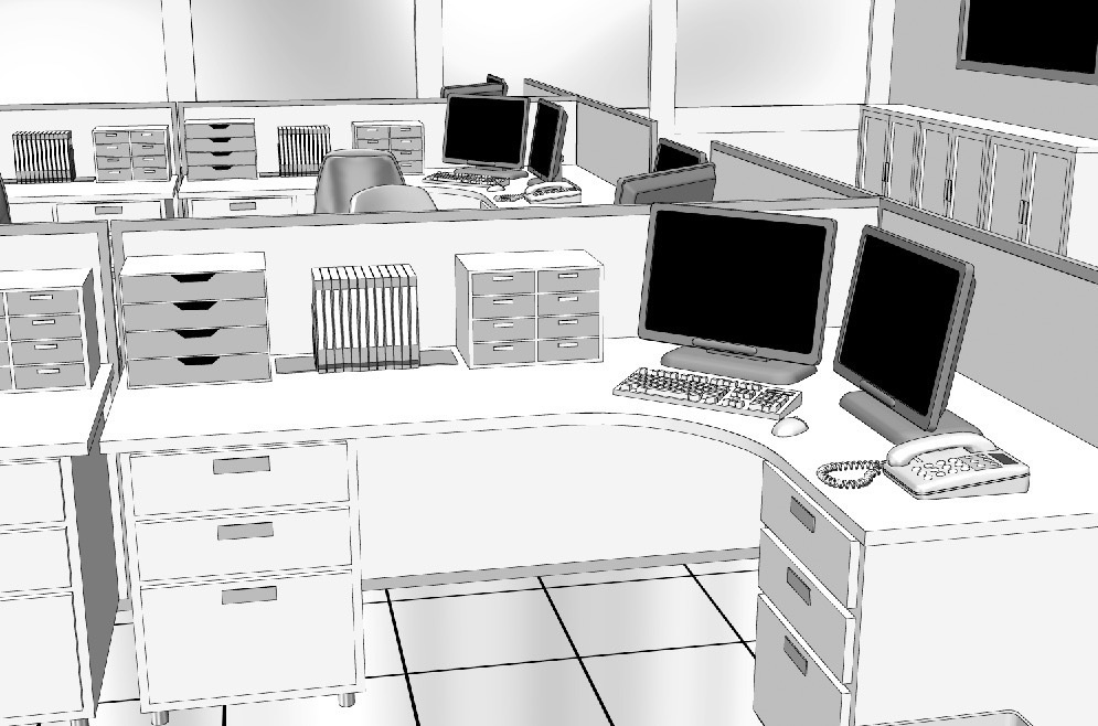 漫画背景 オフィス14 - alumin2 - BOOTH