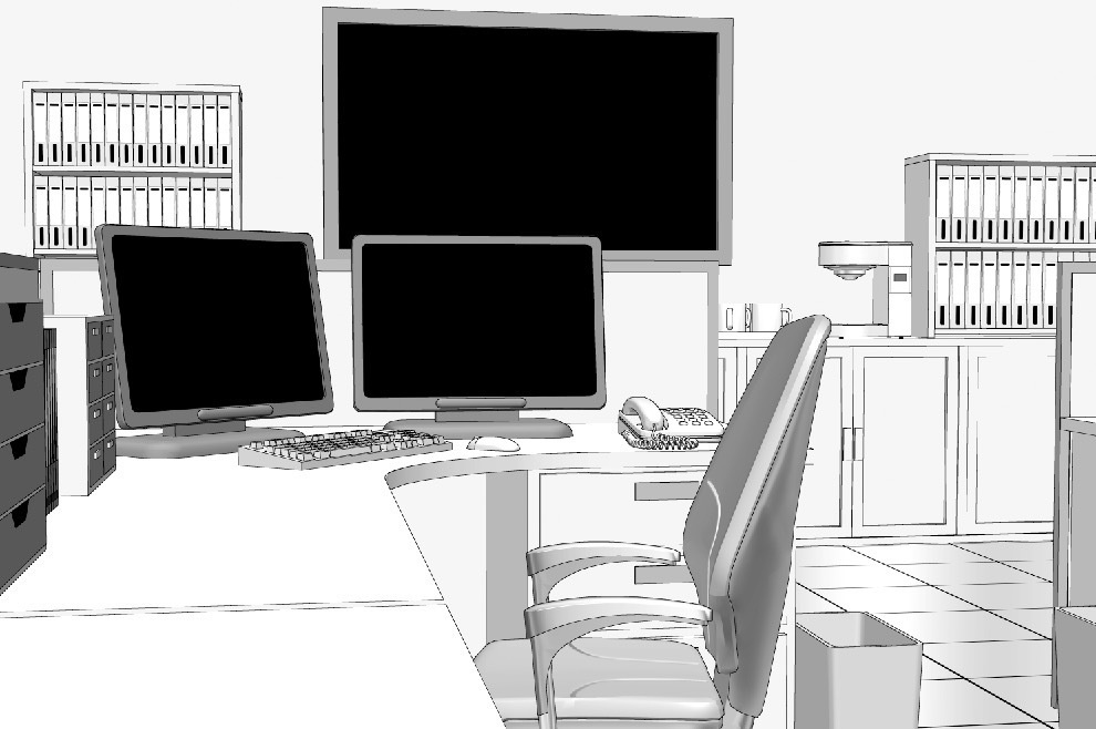 漫画背景 オフィス14 - alumin2 - BOOTH