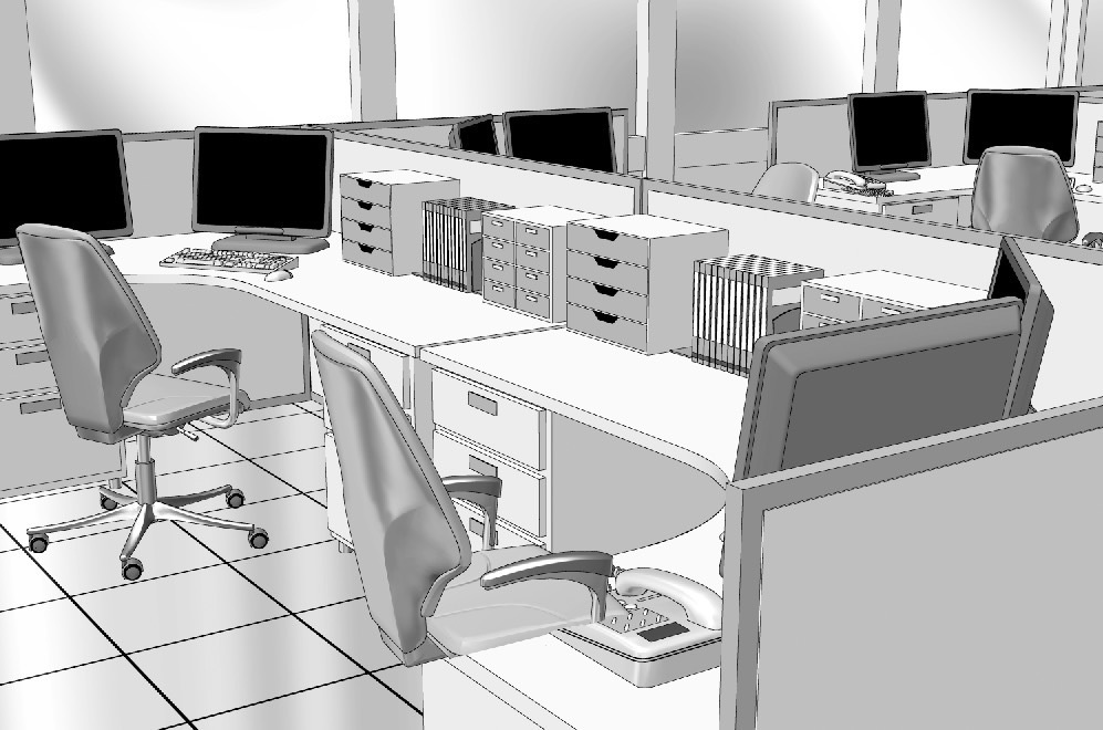 漫画背景 オフィス14 - alumin2 - BOOTH