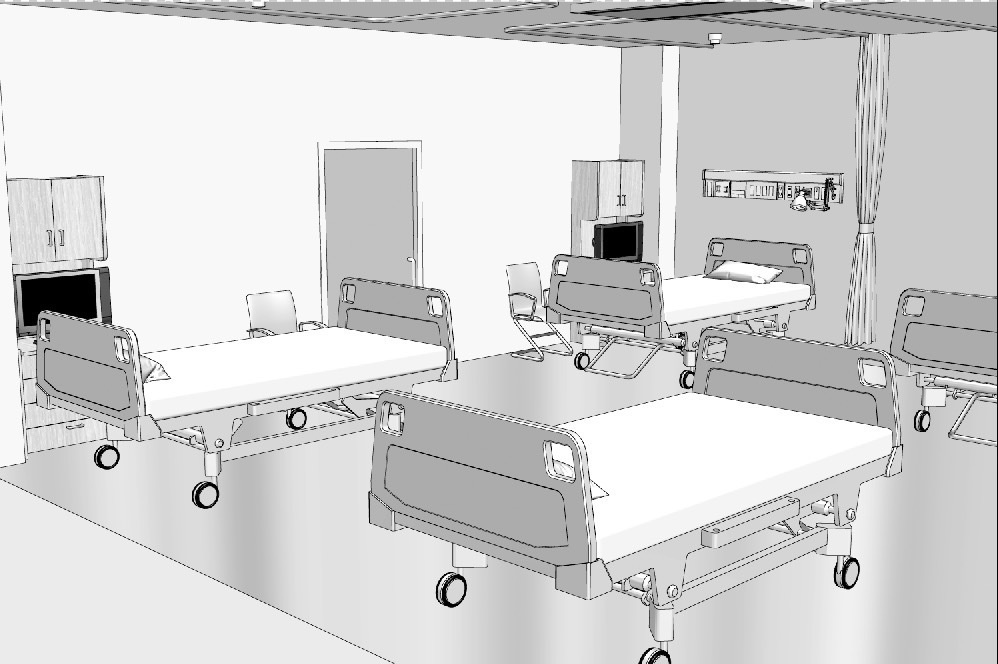 漫画背景 病室大部屋03 - alumin2 - BOOTH