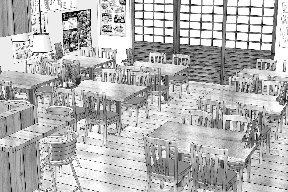 漫画背景 居酒屋店内02 - alumin2 - BOOTH