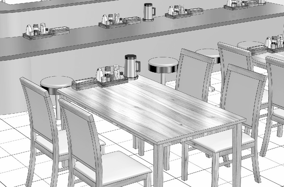 漫画背景 中華料理屋店内04 - alumin2 - BOOTH