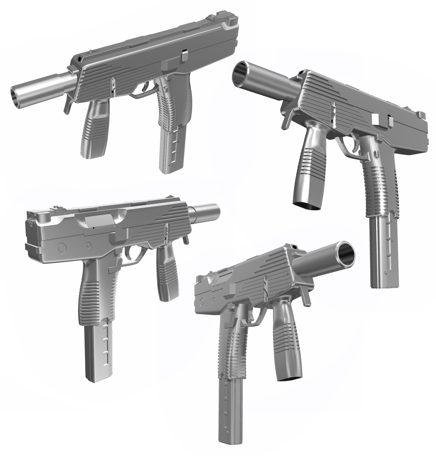 3Dモデル 短機関銃 ステアーTMP - alumin2 - BOOTH