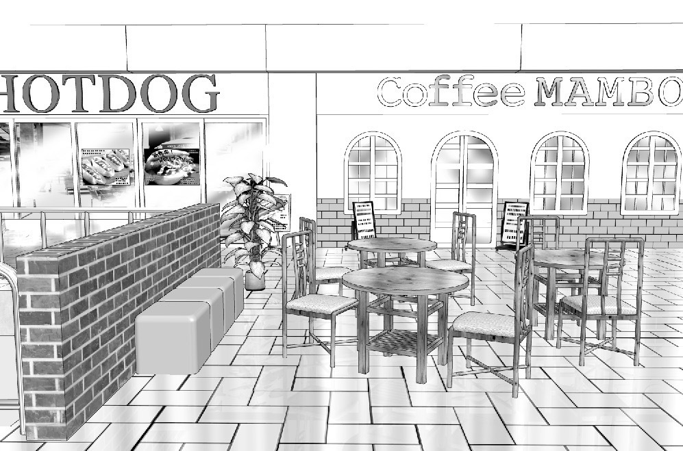 漫画背景 ショッピングモール03 - alumin2 - BOOTH