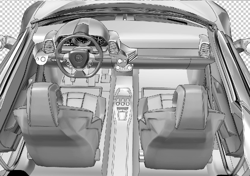 漫画背景 自動車車内14 - alumin2 - BOOTH