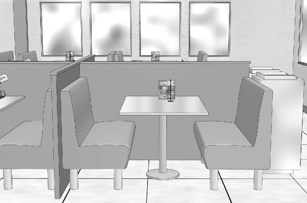 漫画背景 ファストフード店05 - alumin2 - BOOTH
