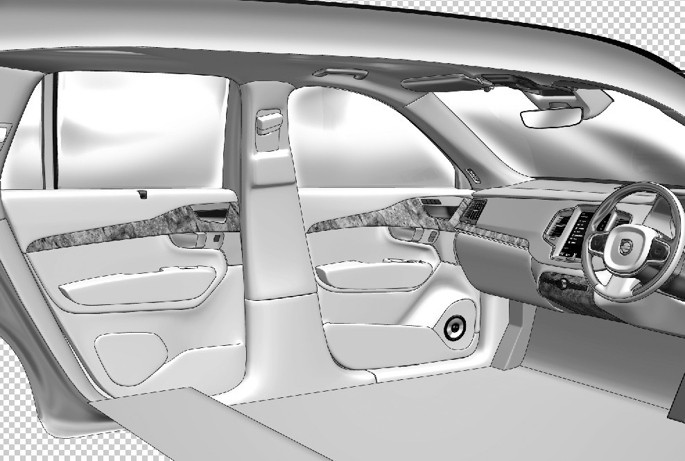 漫画背景 自動車車内_18 - alumin2 - BOOTH