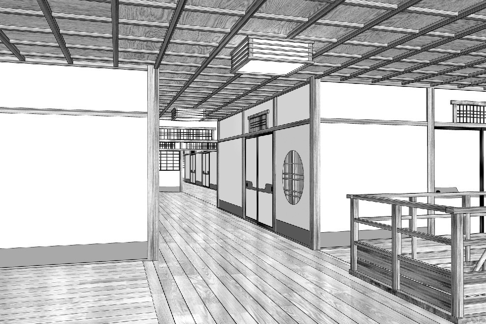 漫画背景 和風屋敷廊下05 - alumin2 - BOOTH