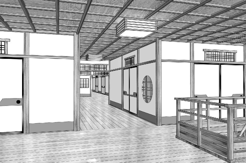 漫画背景 和風屋敷廊下05 - alumin2 - BOOTH