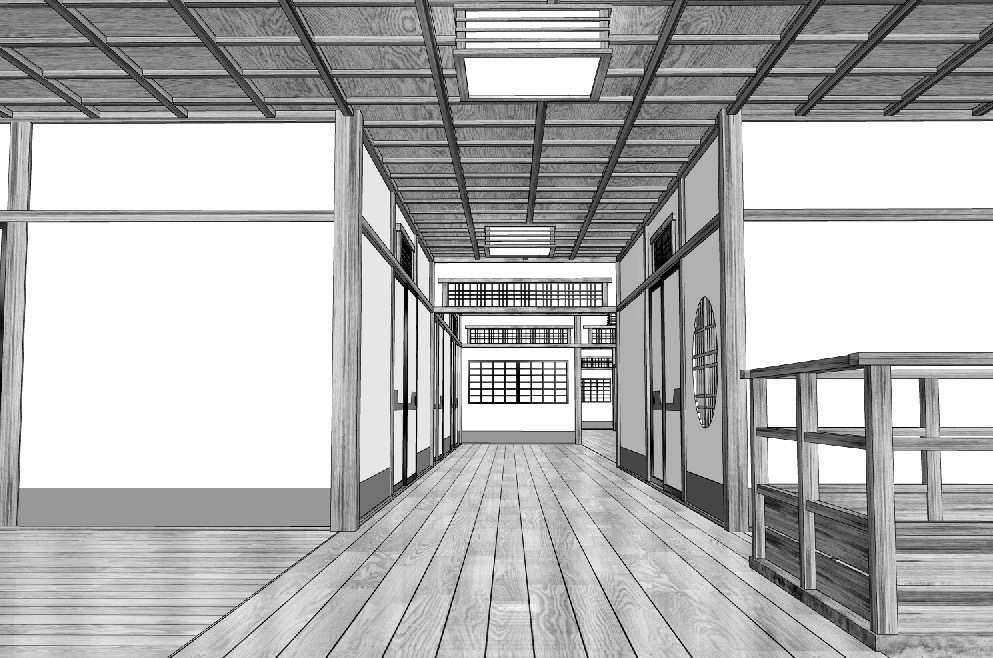 漫画背景 和風屋敷廊下06 - alumin2 - BOOTH