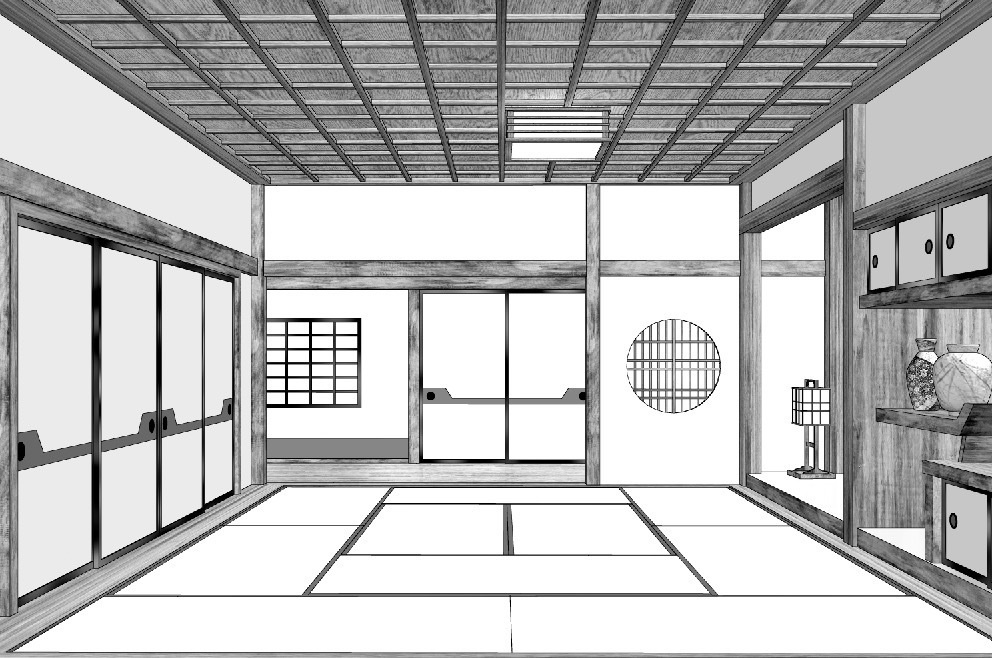 漫画背景 和室06 - alumin2 - BOOTH