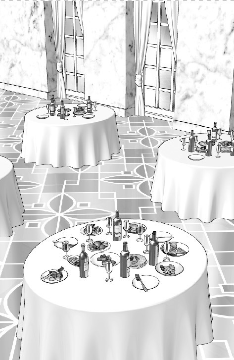 漫画背景 ホテル宴会場05 - alumin2 - BOOTH