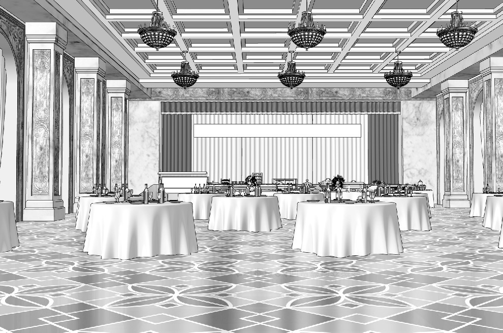 漫画背景 ホテル宴会場06 - alumin2 - BOOTH