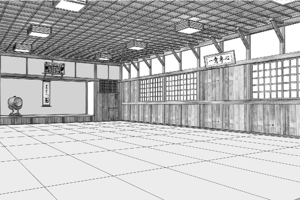 漫画背景 道場01 - alumin2 - BOOTH