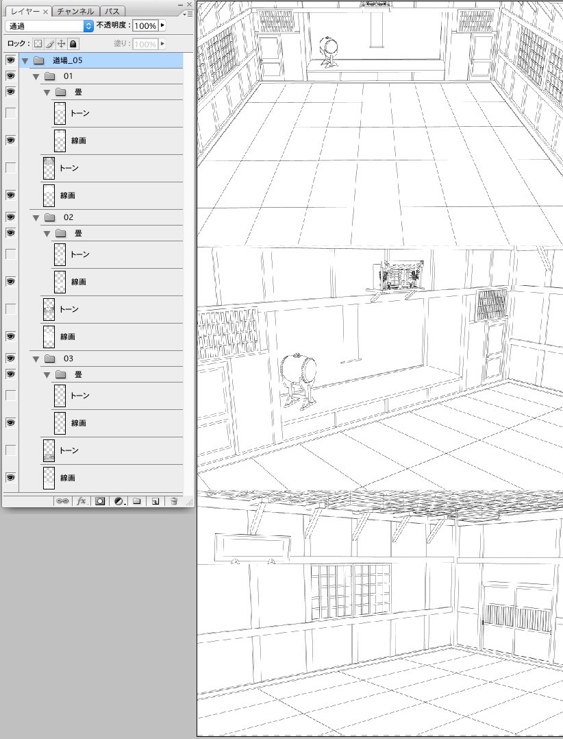 漫画背景 道場05 - alumin2 - BOOTH