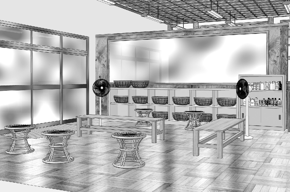 漫画背景 銭湯脱衣所01 - alumin2 - BOOTH