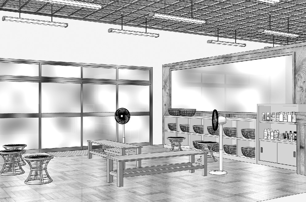 漫画背景 銭湯脱衣所01 - alumin2 - BOOTH