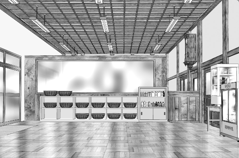 漫画背景 銭湯脱衣所02 - alumin2 - BOOTH