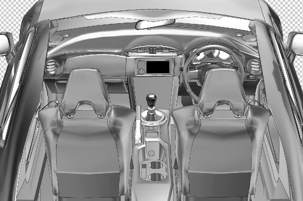 漫画背景 自動車車内19 - alumin2 - BOOTH