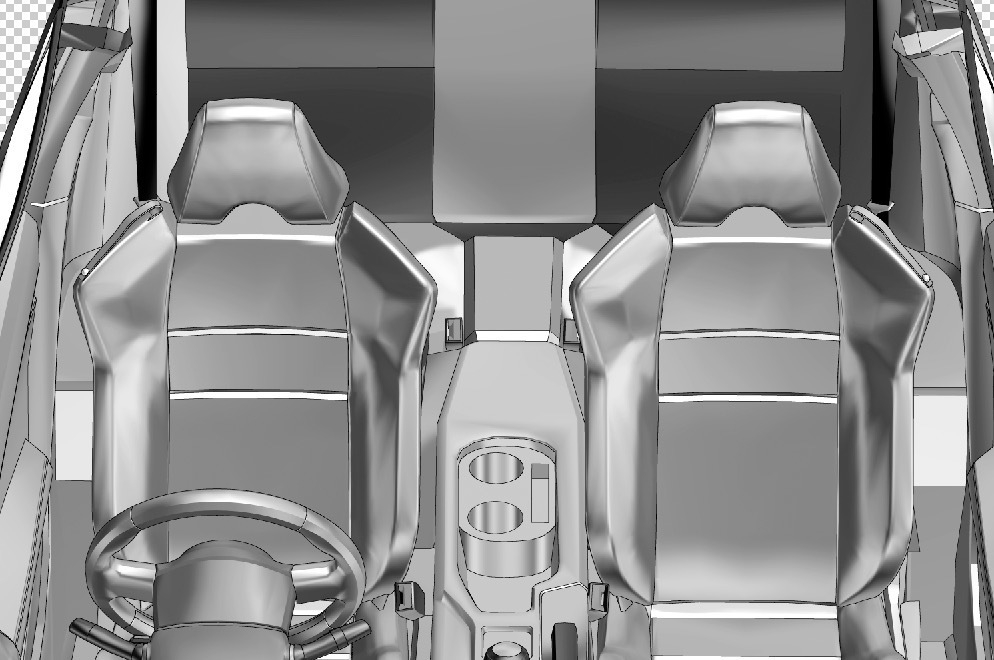 漫画背景 自動車車内19 - alumin2 - BOOTH