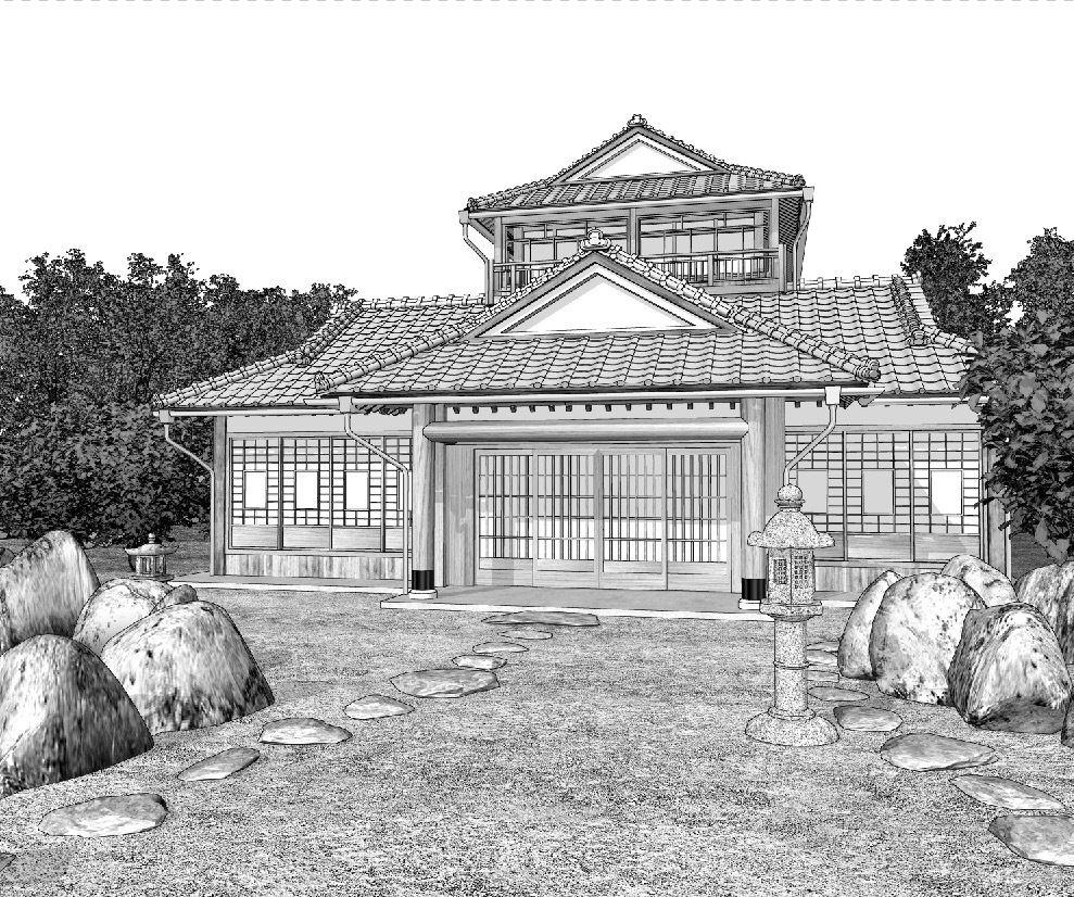 漫画背景 日本家屋06 - alumin2 - BOOTH