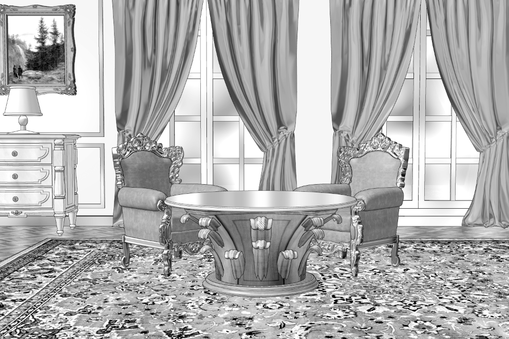 漫画背景 洋間18 - alumin2 - BOOTH