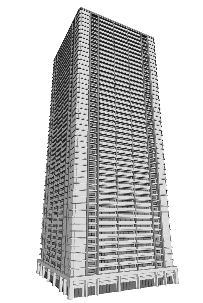 3Dモデル タワーマンション01 - alumin2 - BOOTH