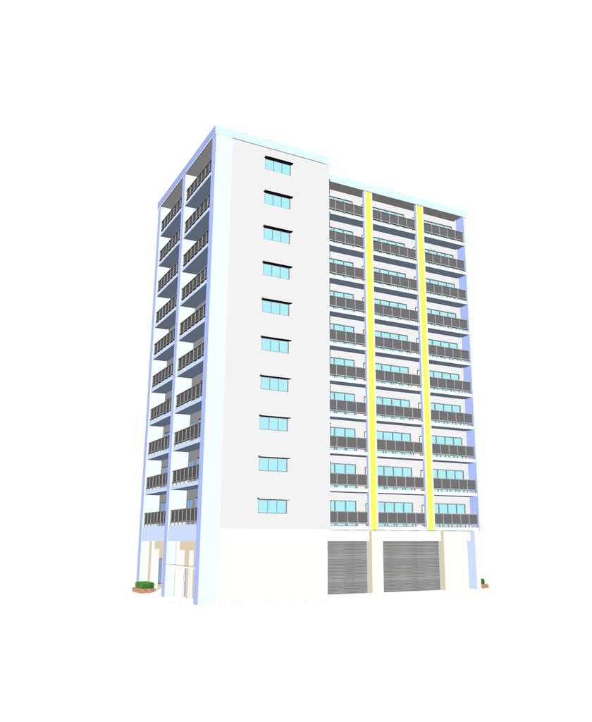 3Dモデル マンション02 - alumin2 - BOOTH