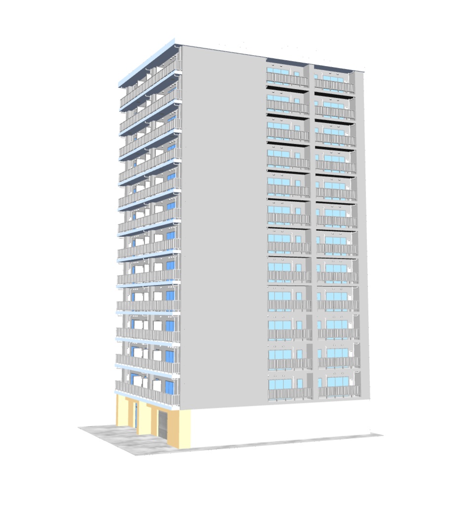 3Dモデル マンション03 - alumin2 - BOOTH
