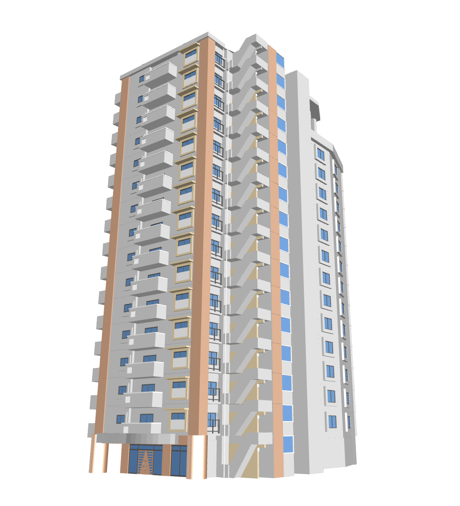 3Dモデル シティマンション02 - alumin2 - BOOTH