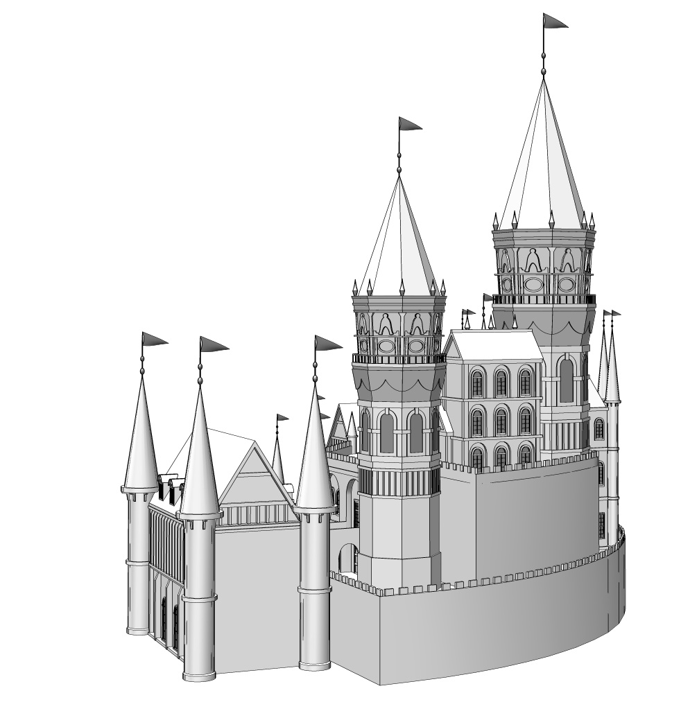 3Dモデル 西洋の城01 - alumin2 - BOOTH