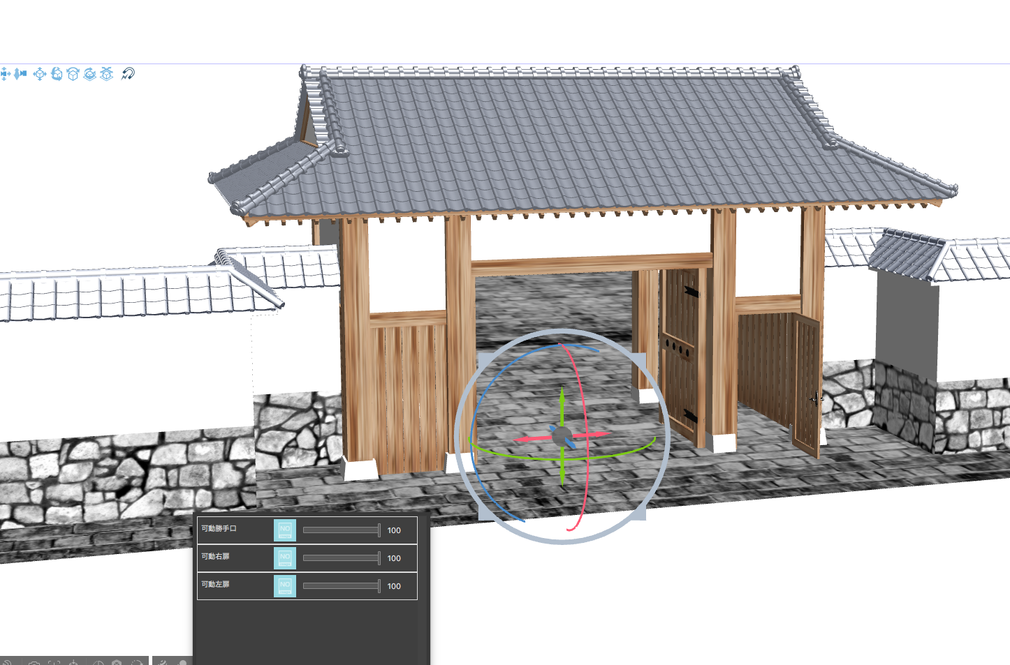 3Dモデル 日本家屋門01 - alumin2 - BOOTH