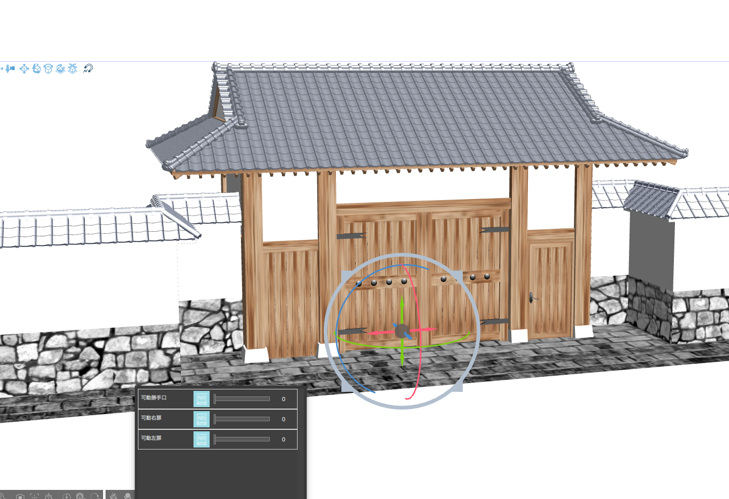3Dモデル 日本家屋門01 - alumin2 - BOOTH