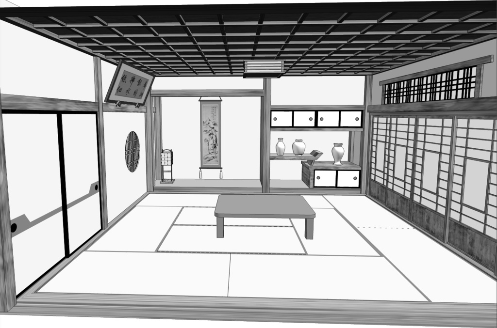 3Dモデル 和室01 - alumin2 - BOOTH