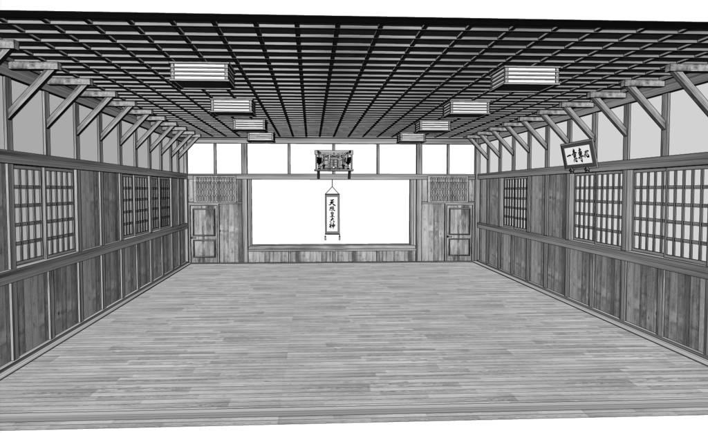 3Dモデル 道場 - alumin2 - BOOTH