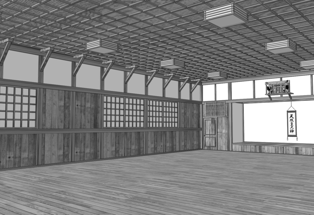 3Dモデル 道場 - alumin2 - BOOTH