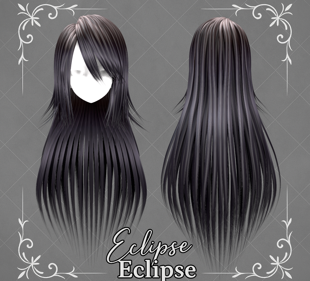 【VRC想定ヘアモデル】9アバター対応 -Eclipse- - -W.BETA- - BOOTH