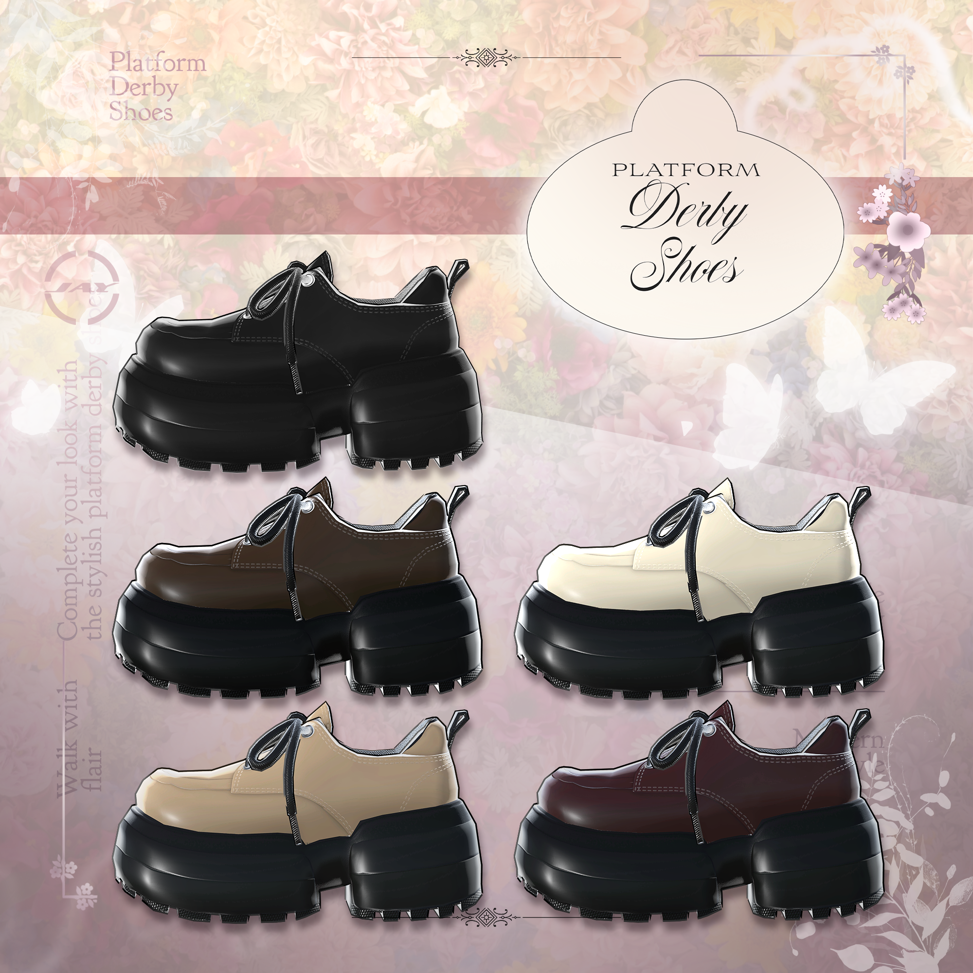 Platform Derby Shoes 「MANUKA」「KARIN」「LiME」「MOE」「KIKYO」「MAYA」「SELESTIA ...