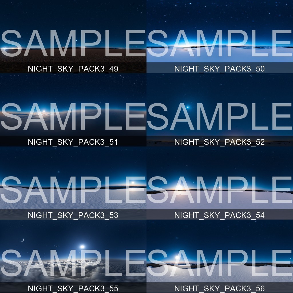 【Skybox】 Night Sky Pack 3｜ナイトスカイパック3（65種入り） - DevMateria - BOOTH
