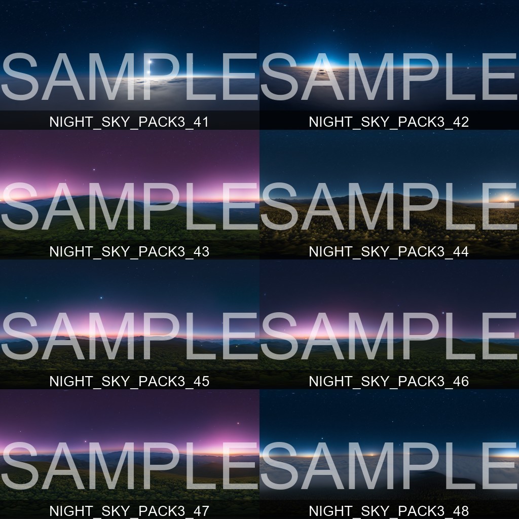 【Skybox】 Night Sky Pack 3｜ナイトスカイパック3（65種入り） - DevMateria - BOOTH