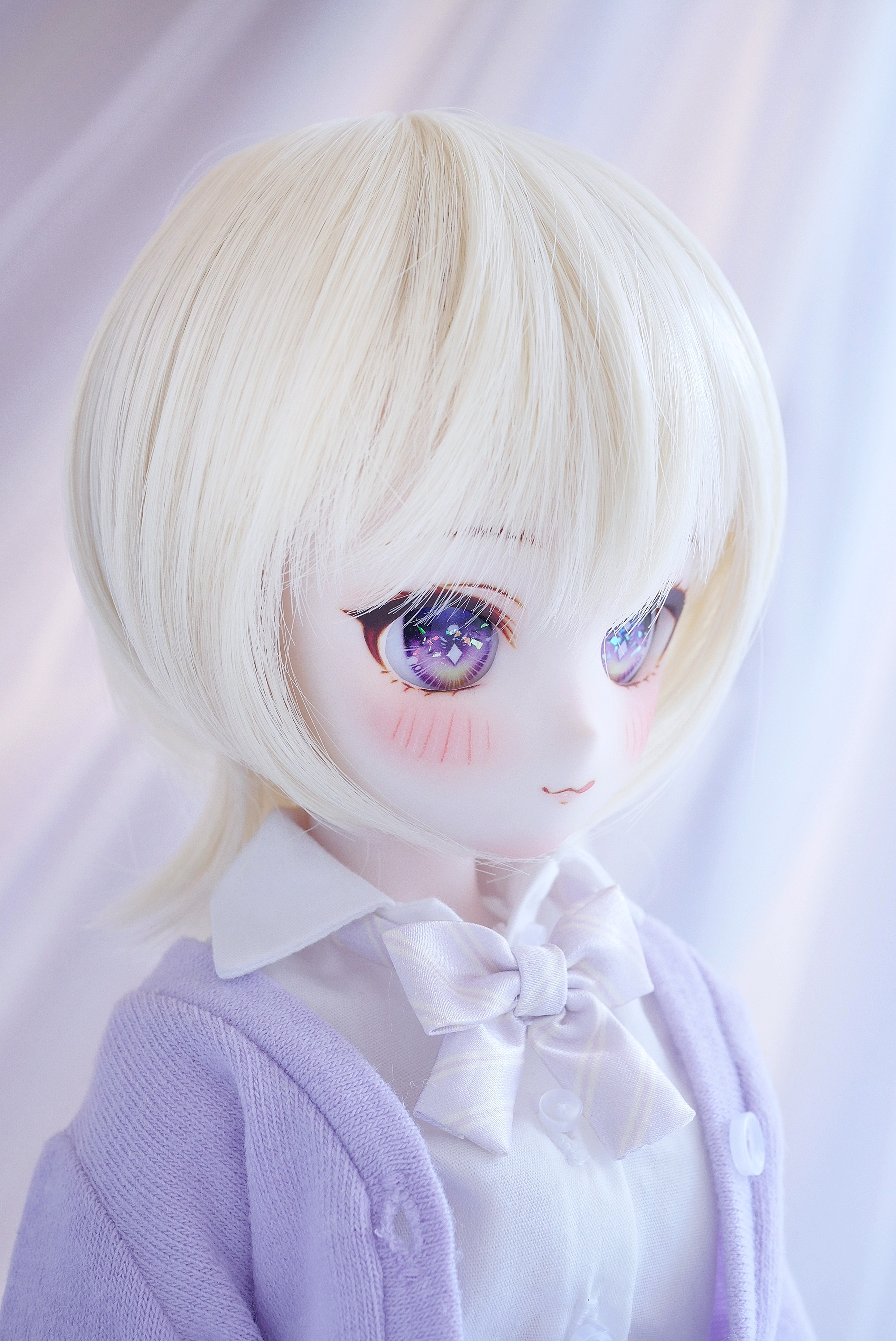 【Smile Capsule×姫りんご】 DDH-28 セミホワイト肌 カスタムヘッド（ソフビ盛りあり）＋姫りんごコラボウィッグ ...