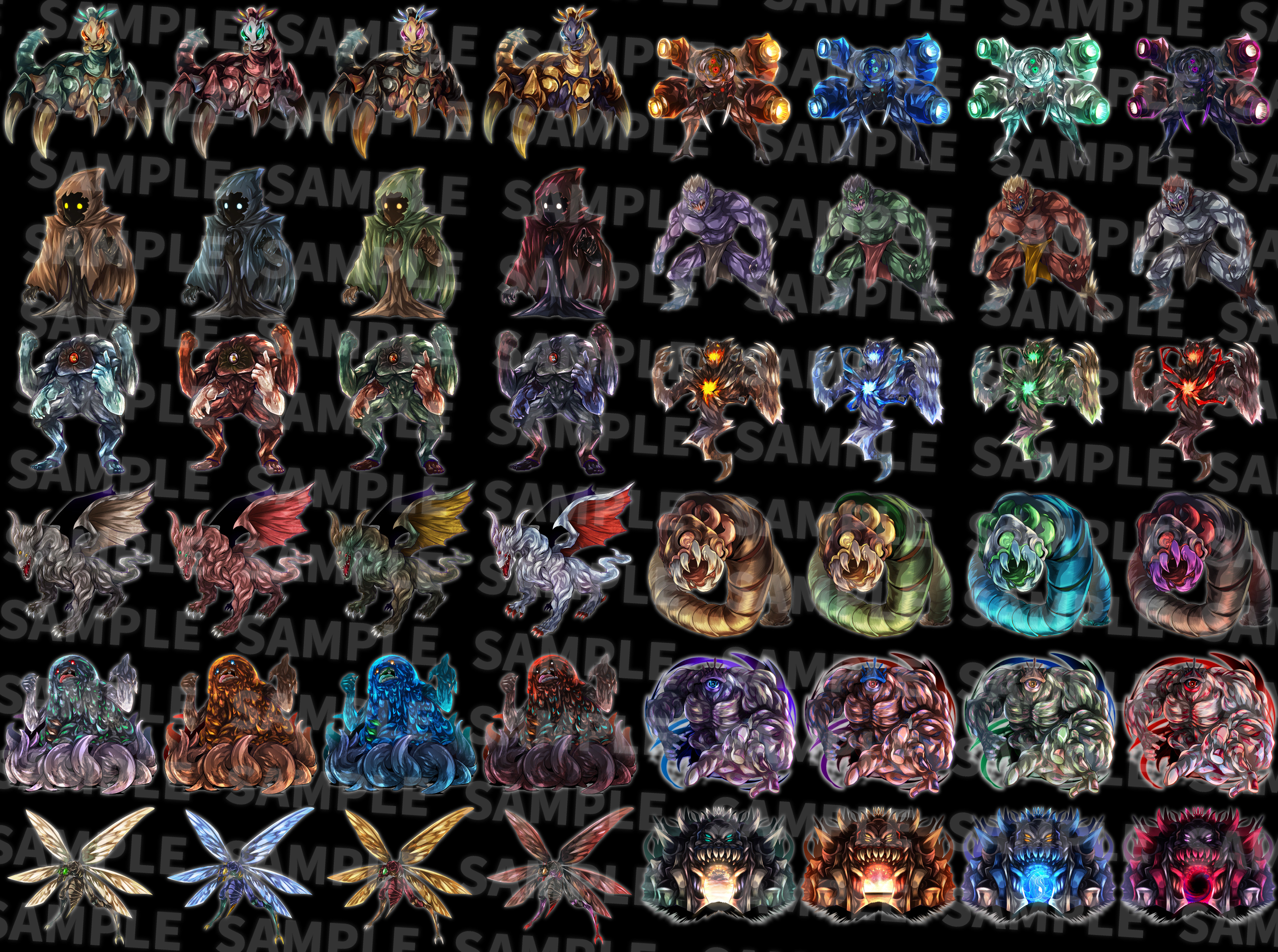 高画質モンスターグラフィック素材 夢幻の怪物シリーズ Vol.2 12体 各4色 - Yuki Nanami - BOOTH