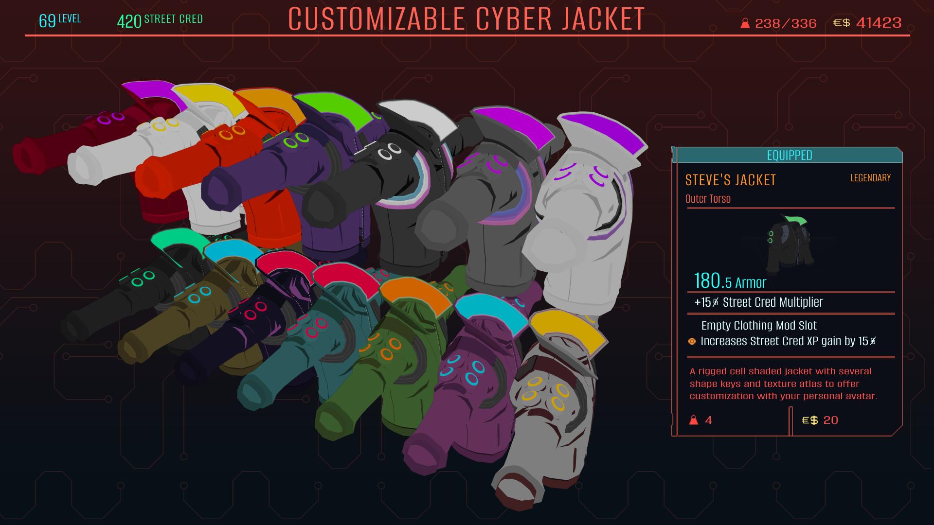 Steve's Customizable Cyber Jacket (Updated 10/11/2022) - Danger Noodle ...