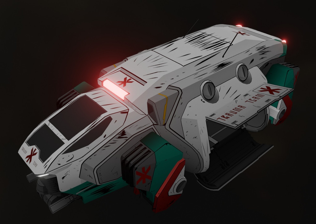 Cell Shaded Zetatech Atlus (Trauma Team) - Danger Noodle Animations - BOOTH